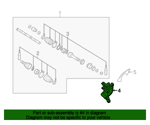 2013-2021 Nissan Cv Axle Shaft Carrier Bearing Bracket 39780-3JA0A ...