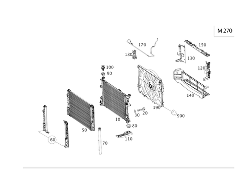 Radiator, Mounting, and Covering for 2019 Mercedes-Benz CLA250 ...