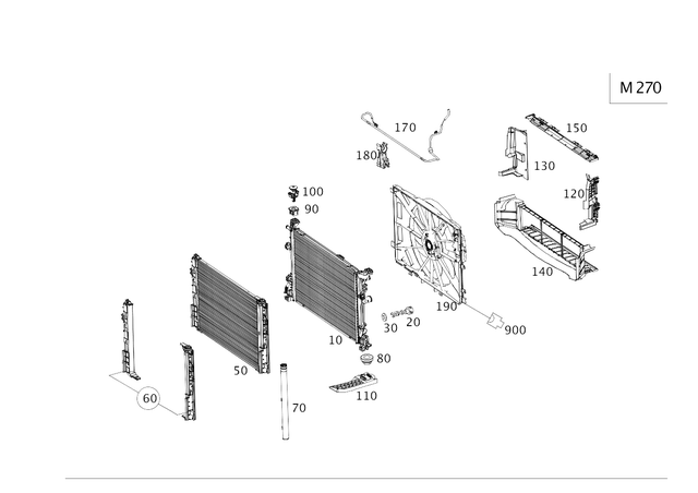 246-505-05-30 - Air Ducting For Radiator 2014-2019 Mercedes-Benz CLA250 ...