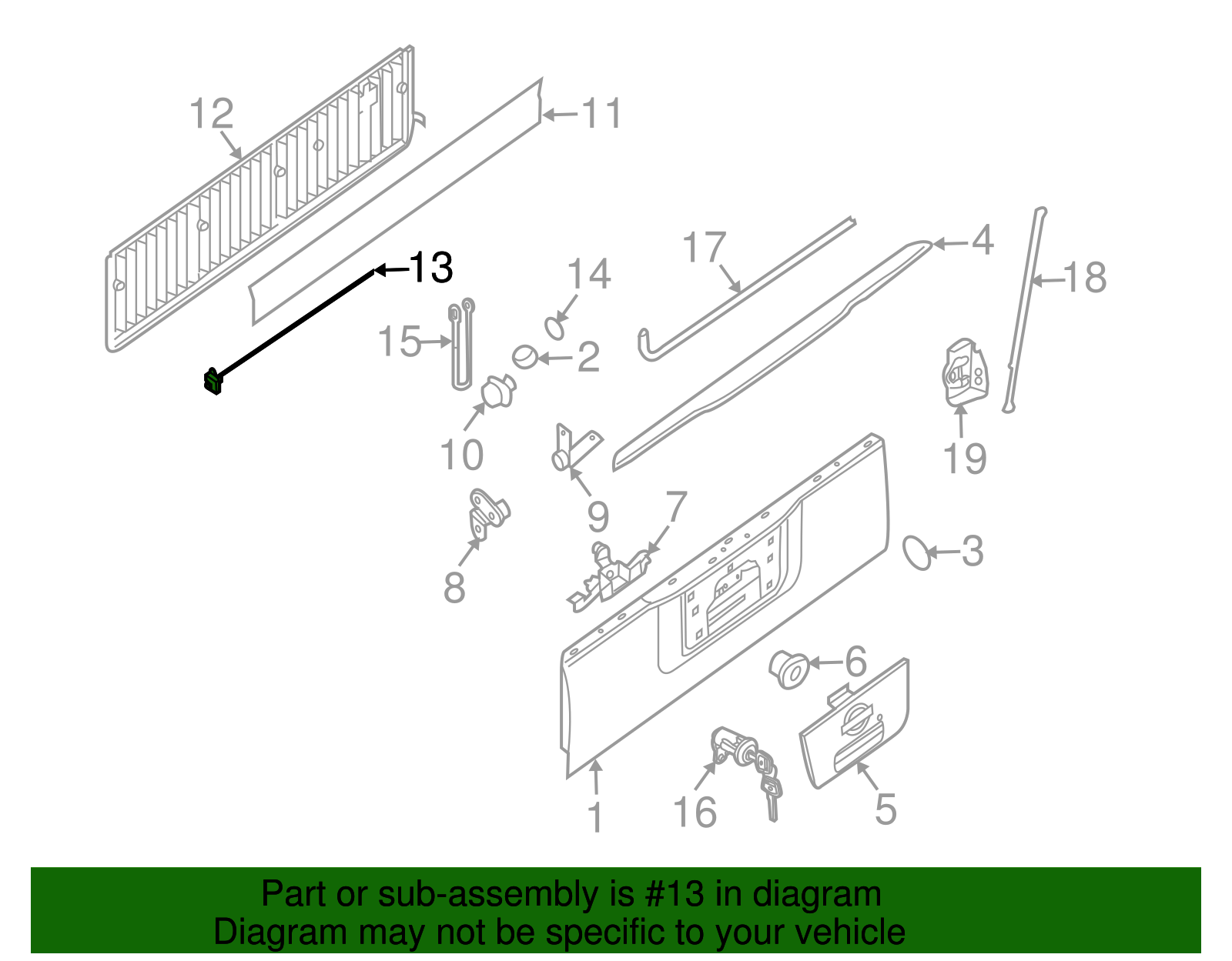 90500-9FM0A - Support Arm - 2013-2015 Nissan TITAN | Nissan OEM Parts ...