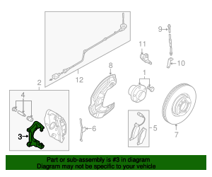2008 Volkswagen Caliper Mount 1K0-615-125-F | OEM Parts Online