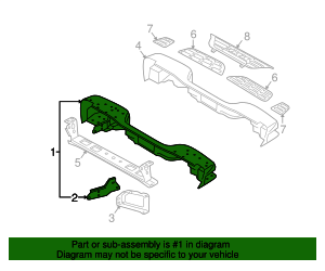 88937342 - Rear Bumper Impact Bar 2002-2006 Chevrolet | AutoNationParts.com