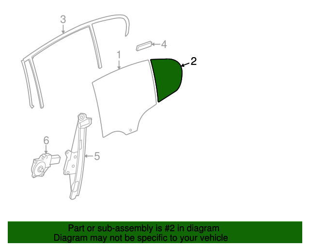 51357269554 - 2012-2018 BMW Fixed Glass (51-35-7-269-554) | BMW of ...