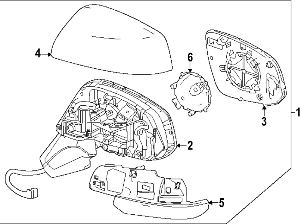 2022-2024 Toyota Corolla Cross Mirror Cover - PASSENGER SIDE 87915 ...
