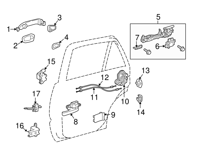 2008-2021 Toyota Land Cruiser Lock Actuator 69060-60100 | OEM Parts Online