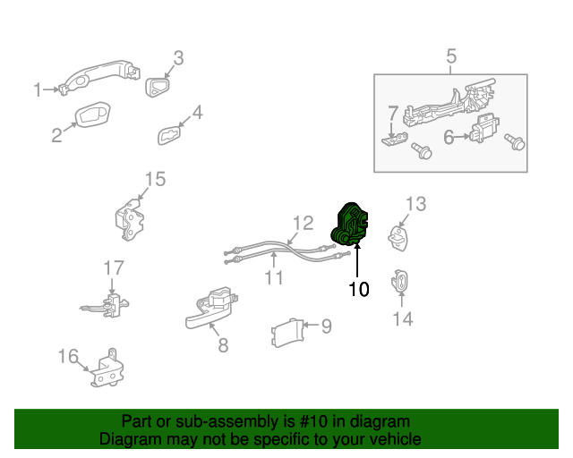 2008-2021 Toyota Land Cruiser Lock Actuator 69060-60100 | OEM Parts Online