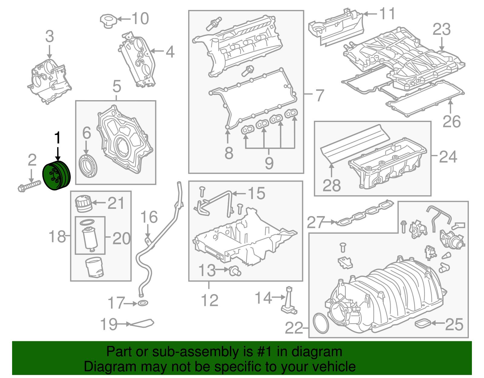 2010-2024 Land Rover Engine Crankshaft Pulley LR124257 | OEM Parts Online