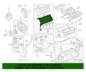 Genuine OEM Valve Cover Gasket Part# LR010882 Fits 2010-2024 Land Rover ...