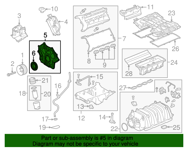 Genuine OEM Engine Timing Cover Part# LR011995 Fits 2010-2023 Land ...