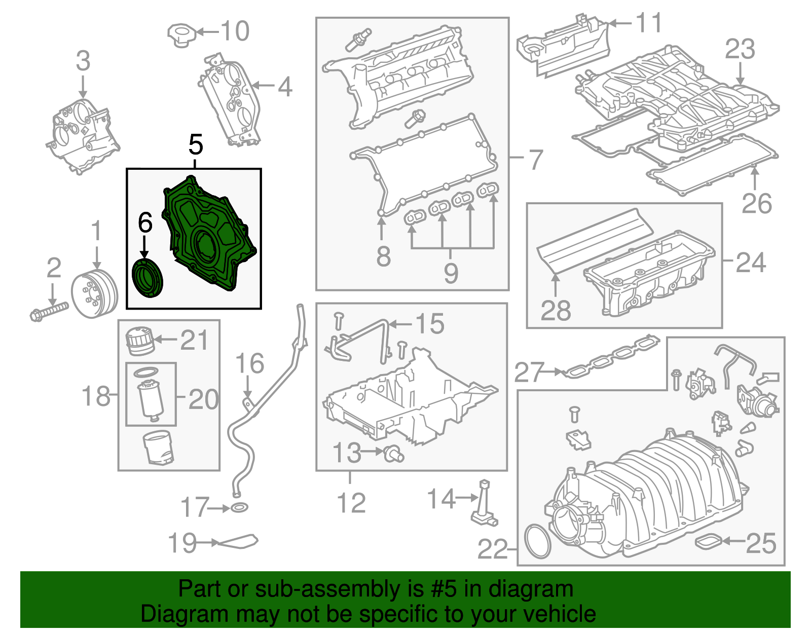 LR011995 - Lower Timing Cover - 2010-2020 Land-Rover | Land Rover Parts Now