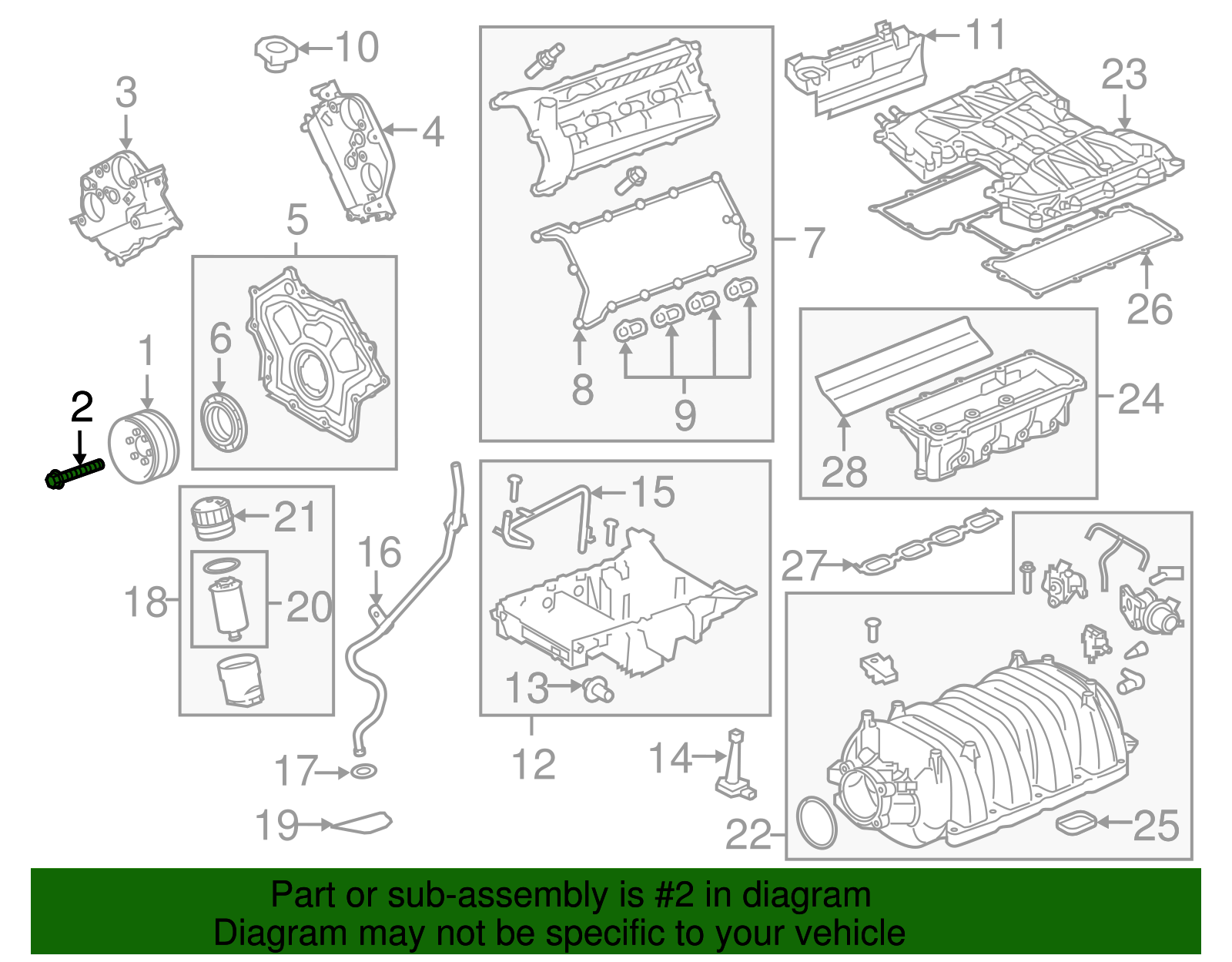 LR011952 - Crankshaft Pulley Bolt - 2010-2020 Land-Rover | Land Rover ...