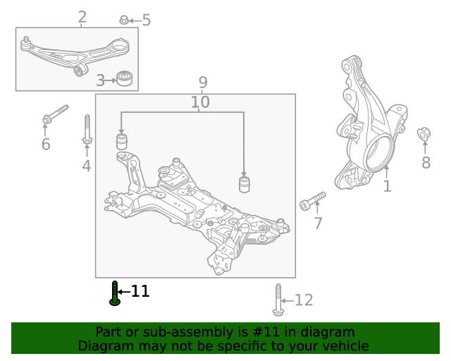 2020-2024 Ford Engine Cradle Front Bolt W719192-S439 | OEM Parts Online