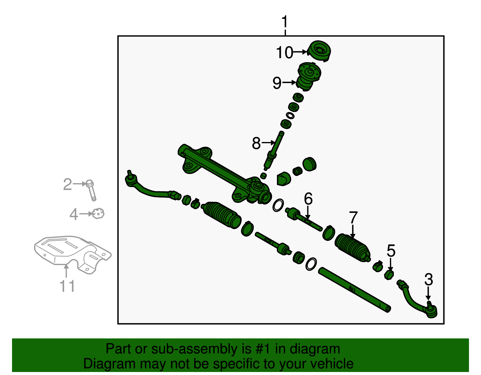 2014-2018 Kia Steering Gear 56500-B0000 | TascaParts.com