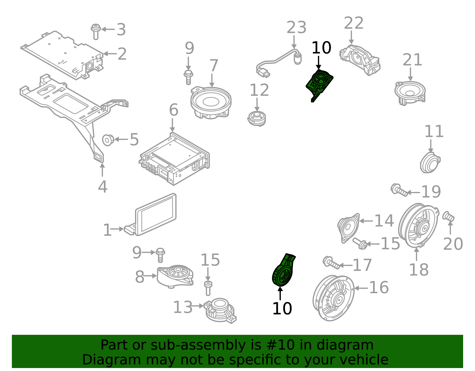 8W0-035-399-A - Speaker 2017-2024 Audi | AutoNation Parts