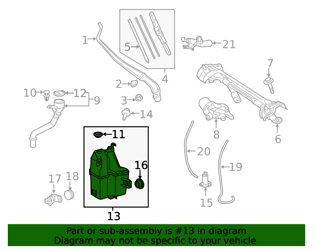 85315-0R060 - Washer Fluid Reservoir 2019-2024 Toyota | Longo Toyota Parts