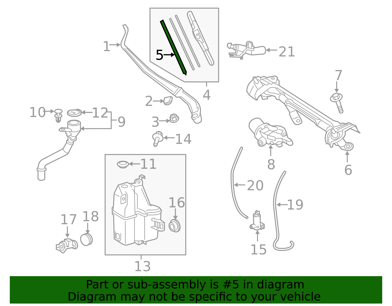 2013-2024 Toyota Windshield Wiper Blade Refill (Right) 85214-0R040 ...
