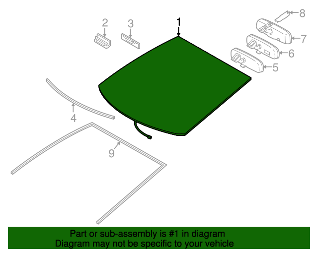 56101-4E932 - Windshield - 2010-2011 Toyota Prius | OEM Genuine Toyota ...