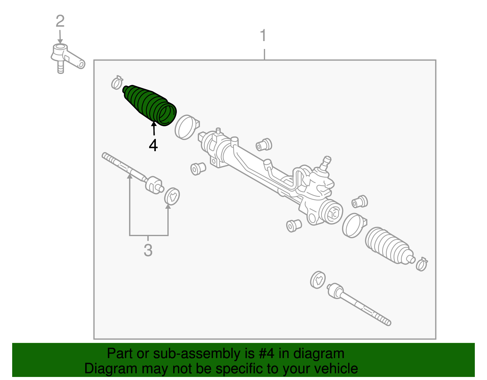 45535-08010 - High-Quality Rack and Pinion Bellows for 2003-2010 Toyota ...