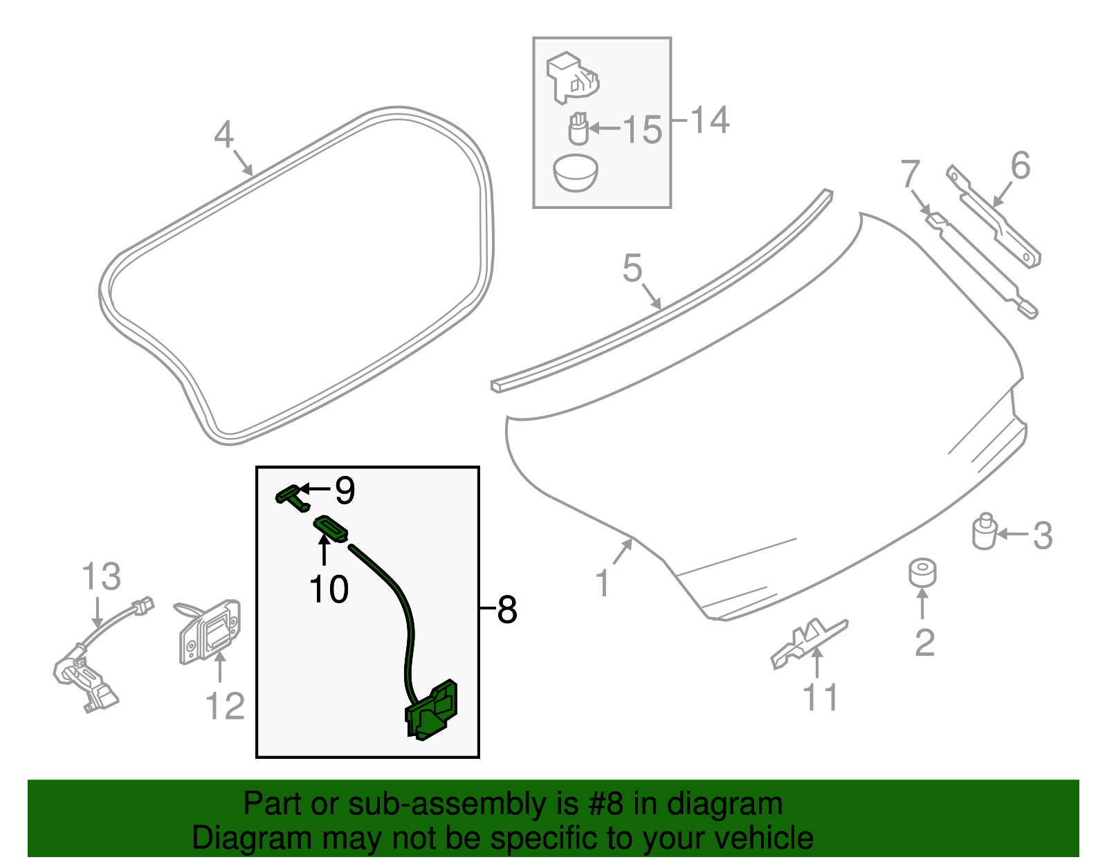 84631-5CA0A - Lock Assembly 2017-2020 Infiniti Q60 | INFINITI Parts ...