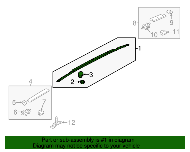 87270-D9010PCC - Roof Rack 2017-2022 Kia Sportage | Kia.Parts Store