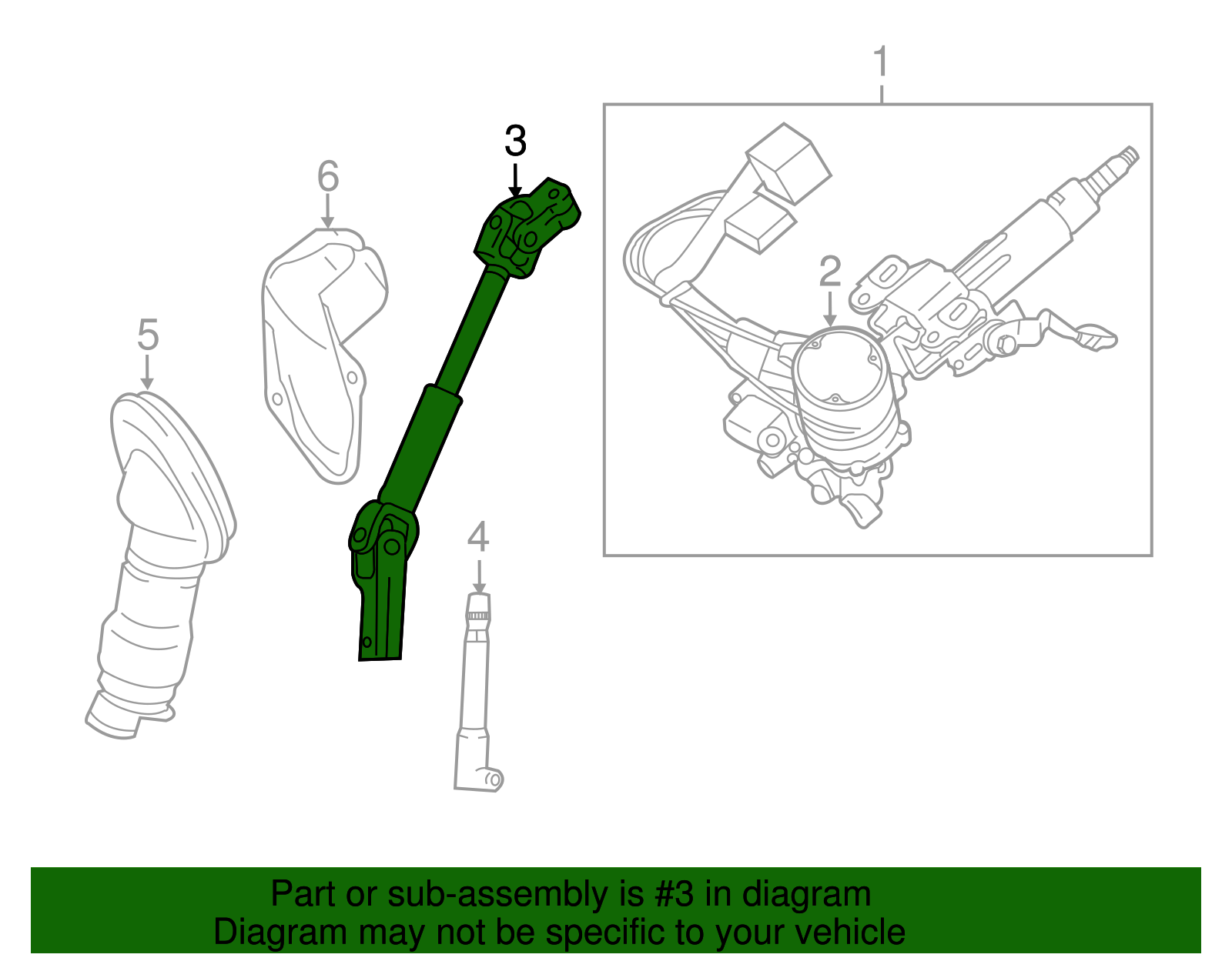 2006-2012 Toyota Intermediate Steering Column Shaft RAV4 | Toyota Parts ...