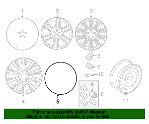 2014-2019 Land Rover Alloy Wheel, 18" 7 Spoke, 'Style 7006' LR084671 ...