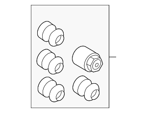 Genuine OEM Locking Wheel Nuts - Silver Finish Part# LR086417 Fits 2012 ...