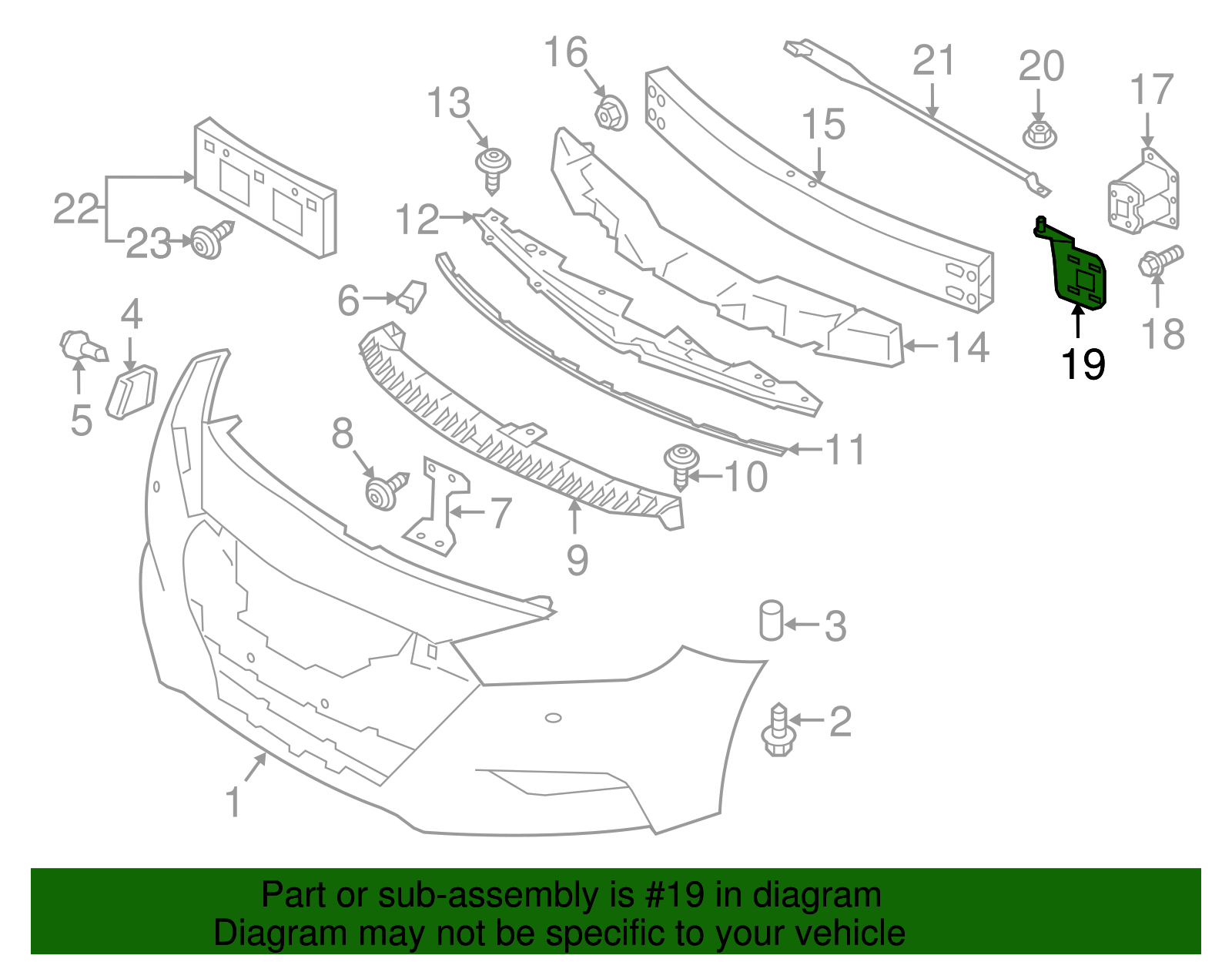 62664-4RA0B - High-Quality Frame Rail End Bracket for 2016-2017 Nissan ...