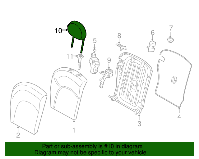 52-20-7-939-729 - Headrest, Center - 2014-2022 Mini | BMWPartsHub