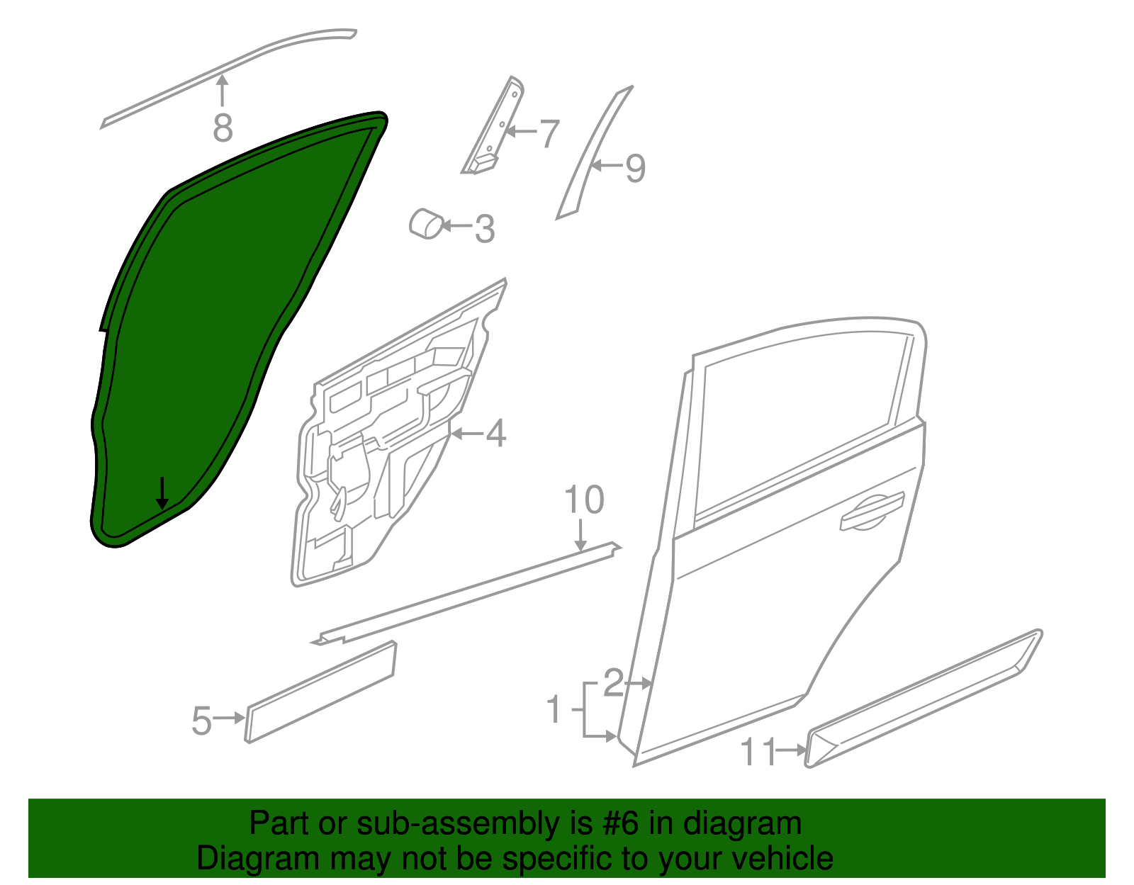 82831-ZT50A - Door Weather-Strip 2007-2012 Nissan Sentra | Nissan Parts & Accessories Online