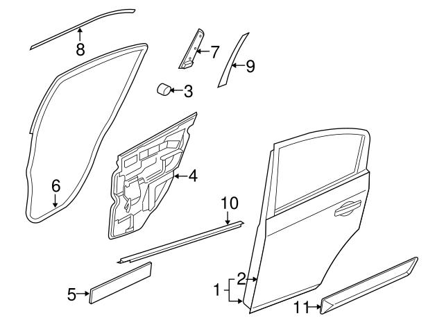 822D3-ZJ60A - Channel Cover - 2007-2012 Nissan Sentra | Conicelli ...