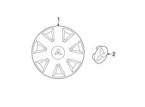 4252A060 - Center Cap 2004-2024 Mitsubishi | Mitsubishi Direct Parts