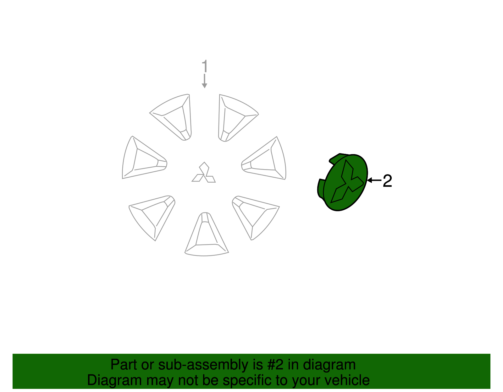 2004-2024 Mitsubishi Center Cap 4252a060 | Mitsubishi Parts Warehouse