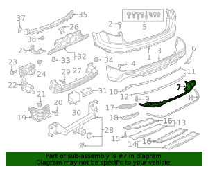 2019-2020 Audi Spoiler 4M8-807-521-C-RU6 | Genuine Audi Parts