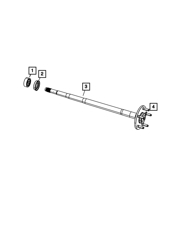 MOPAR AXLE REAR SHAFT - 68045423AA - 68045423AA | Mopar Online Parts