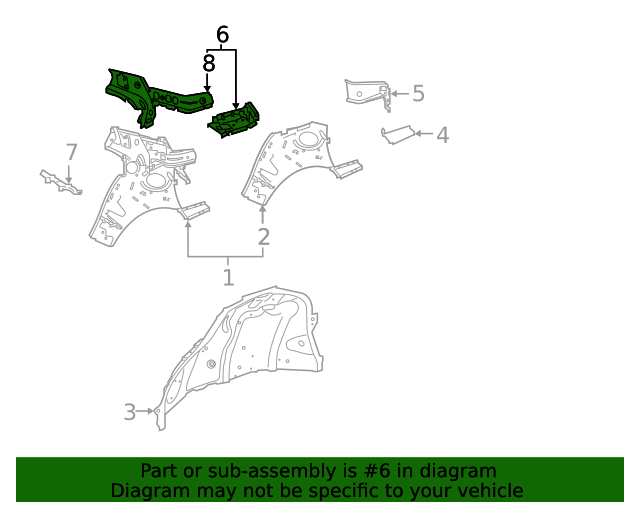177-640-21-00 - Quarter Panel Reinforcement 2019-2022 Mercedes-Benz ...