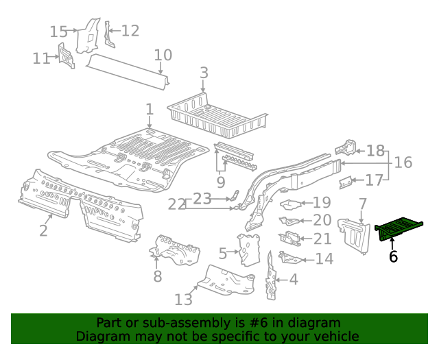 Rear Driver Side Floor Panel Outer Extension 84878910 | OEM Parts Online