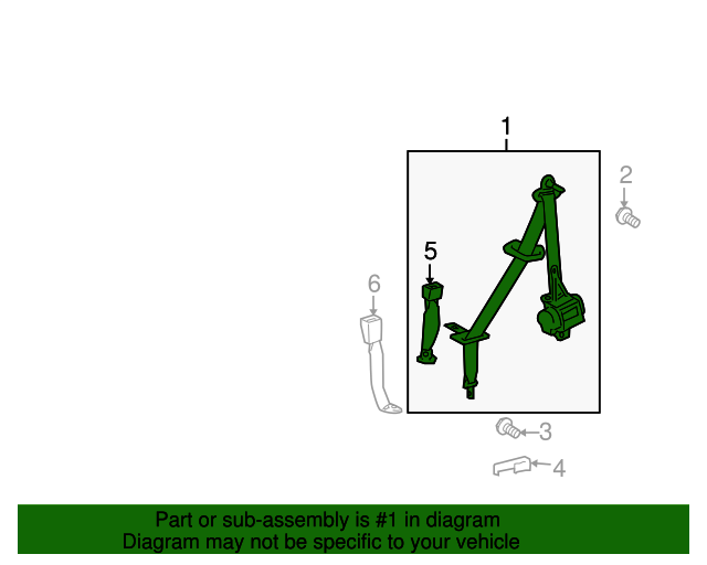 2011-2013 Toyota Highlander Seat Belt Lap And Shoulder Belt 73570-48130 ...