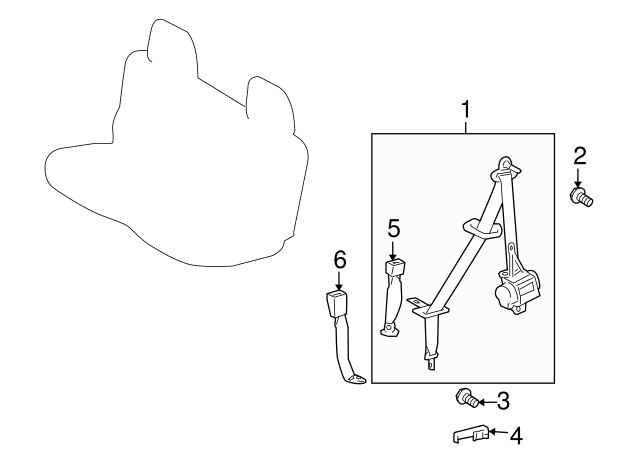 2011-2013 Toyota Highlander Seat Belt Lap And Shoulder Belt 73570-48130 ...