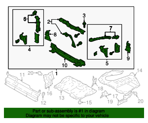 SU003-07360 - Radiator Support - 2013-2020 Toyota | OEMGenuineParts.com