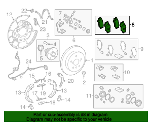 04466-33210 - Brake Pads Rear 2018-2022 Toyota Camry | Longo Toyota Parts