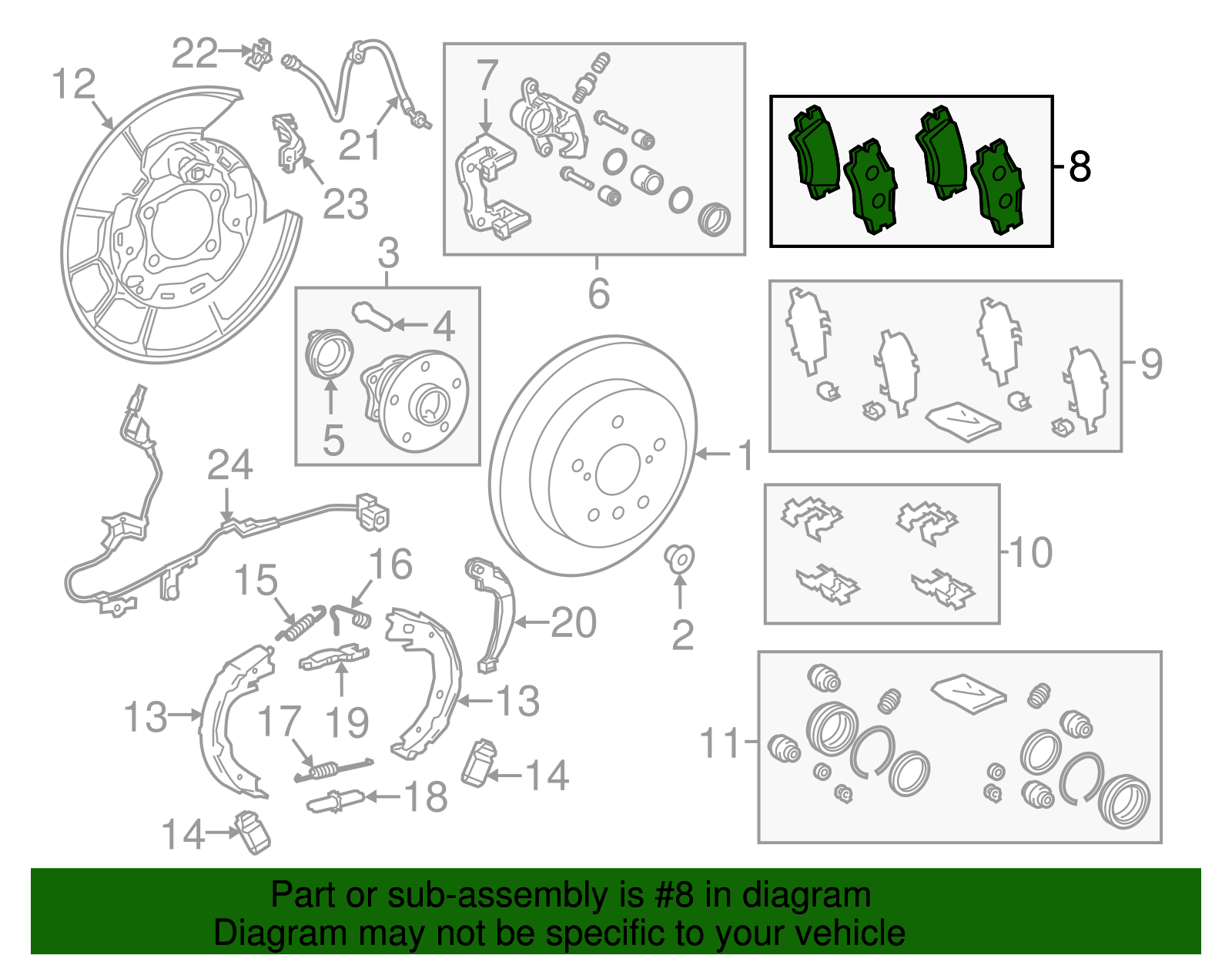 04466-33210 - Brake Pads Rear 2018-2024 Toyota Camry | Longo Toyota Parts