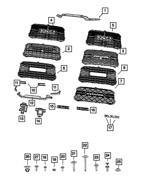 Grilles for 2023 Ram 3500 | Mopar eStore