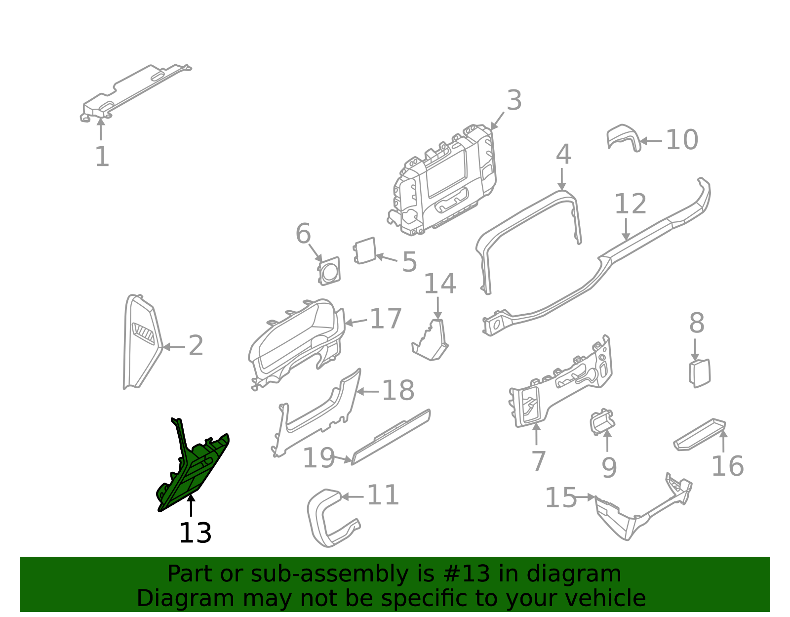 2021-2025 Ford Switch Bezel ML3Z-1504338-CJ | QuirkParts