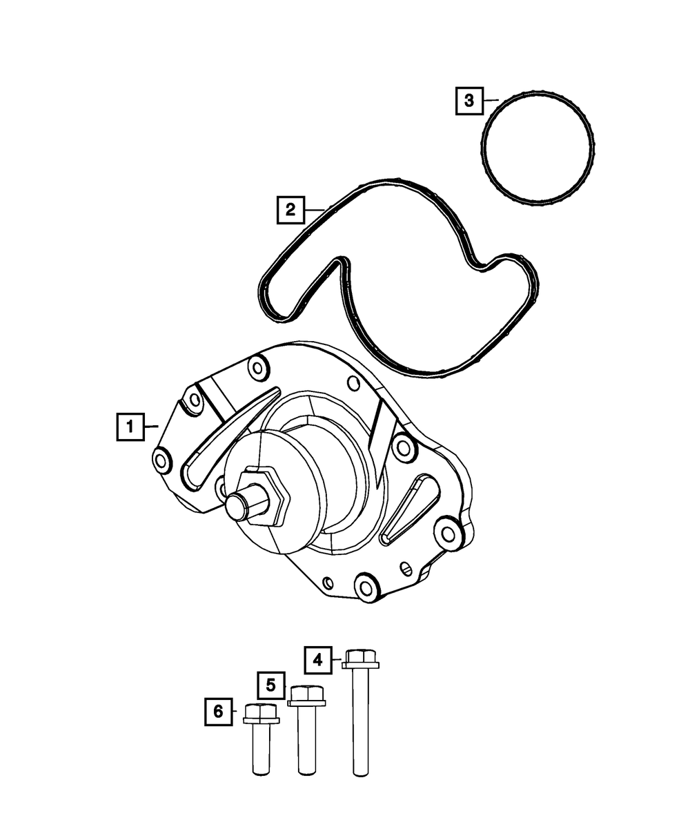 2004-2011 Mopar Water Pump 4792968AF | DodgeParts.com