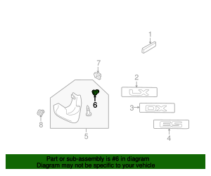 1990-2003 Mazda Fender Liner Clip B455-56-145 | QuirkParts