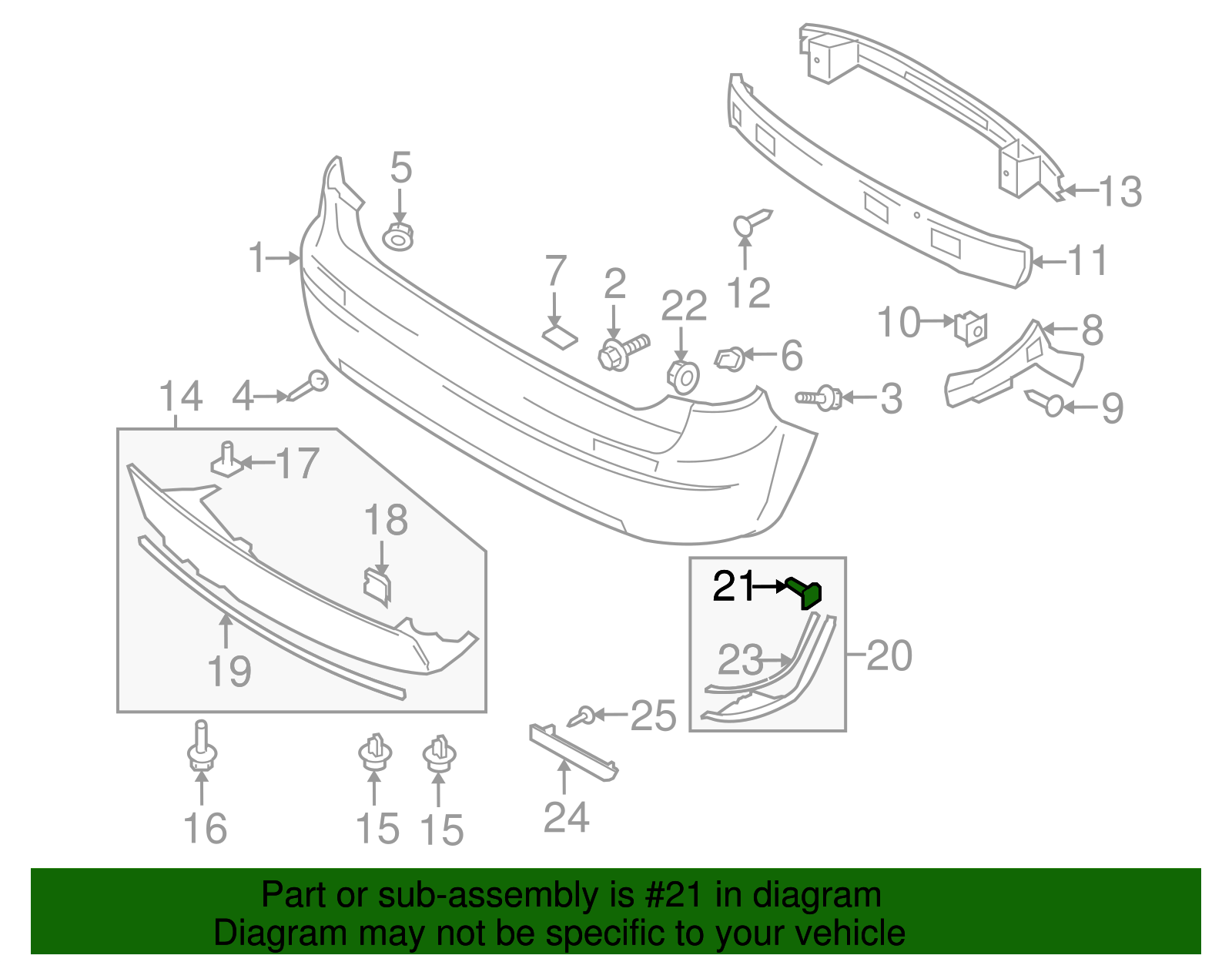2006-2013 Suzuki Body Side Molding Rear Bolt 77225-78F00 | Suzuki ...