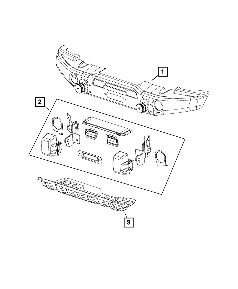 2012-2018 Jeep Front Bumper 68159372AG | Mopar.com National eStore