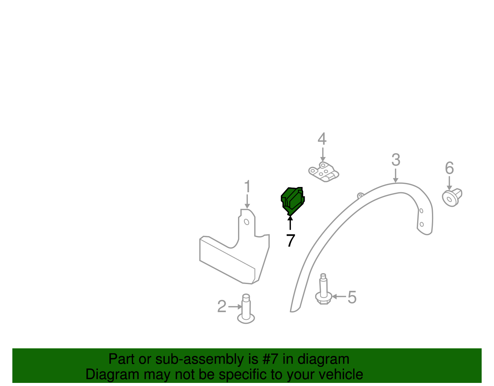 2015-2020 Nissan Rogue Wheel Opening Molding Grommet 76848-5HA0A | Hart ...