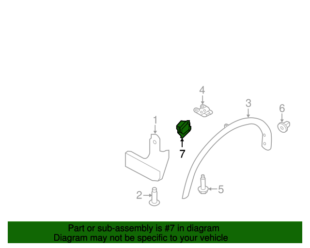2015-2020 Nissan Rogue Wheel Opening Molding Grommet 76848-5HA0A | Pro ...